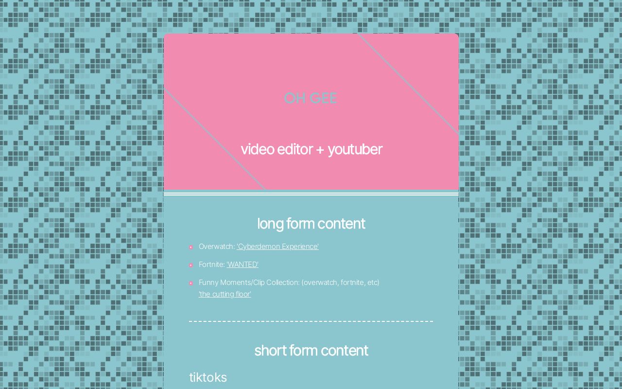 Oh Gee - video editor